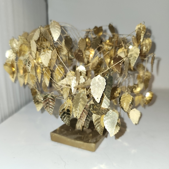 Accents | Vintage Dream Tree Gold Leaf Twisted Wire Money Tree Of Life ...
